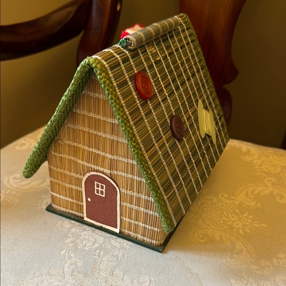 Straw Work | Accessories | Vintage 95s Bamboo Straw Work Sewing Box In ...